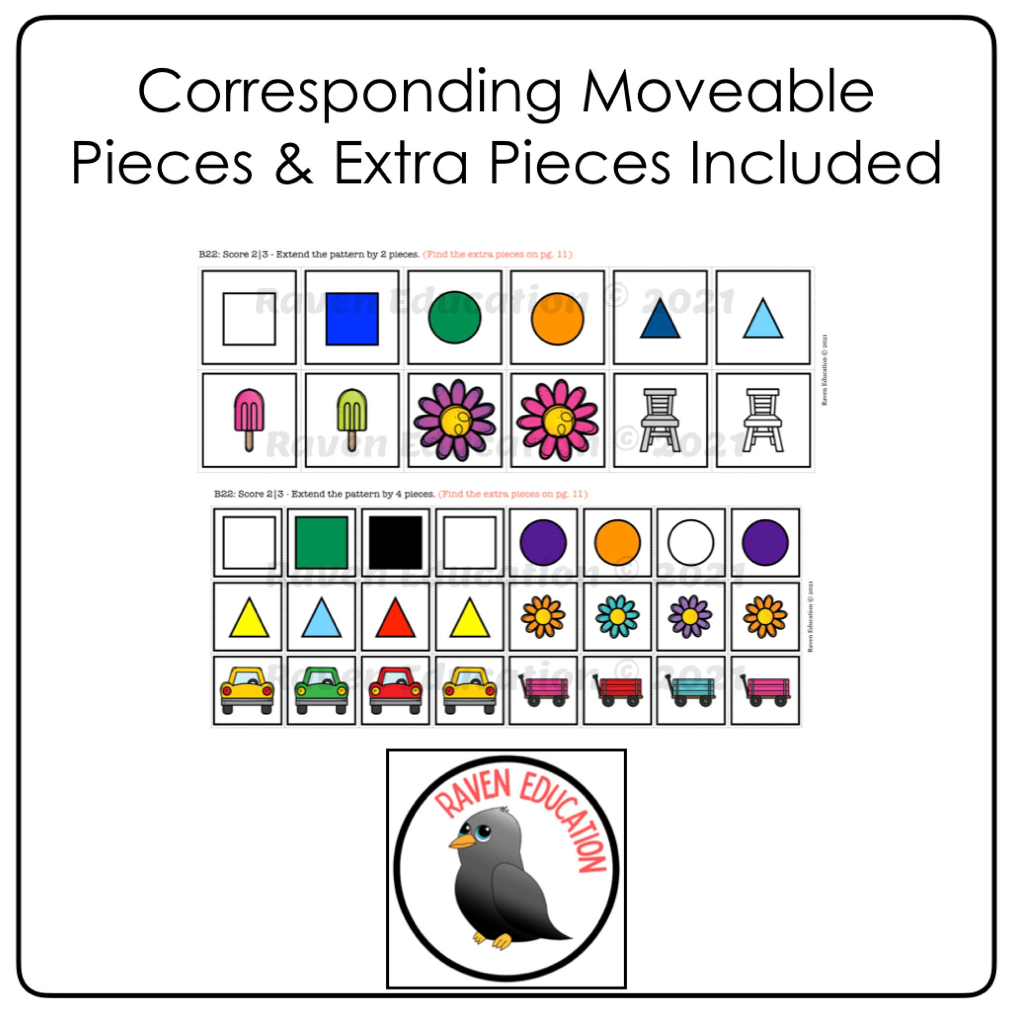 Extend A Sequence Pattern Task Cards - Etsy