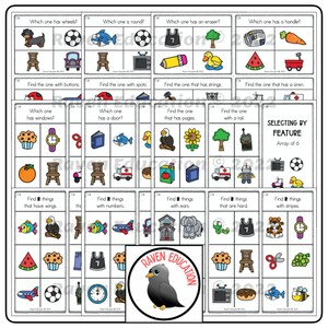 Select by Feature Task Cards (aligned With ABLLS-R C38) - Etsy