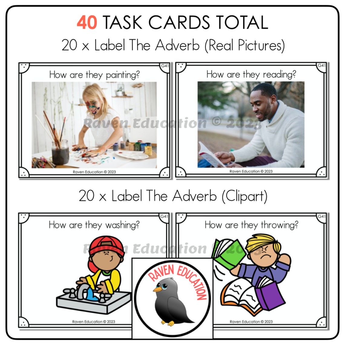 Label Adverbs Task Cards & Worksheets (aligned With ABLLS-R G41) - Etsy