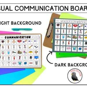 Visual Communication Boards (autism, Nonverbal, Special Education ...