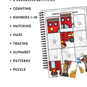 Community Helper Busy Book: Firefighters (matching; Counting; Alphabet ...