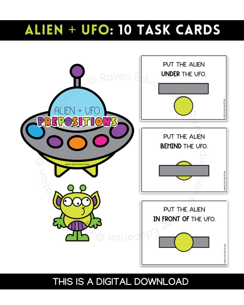Preposition Activity Bundle #1 (40 Task Cards | Interactive | Following ...