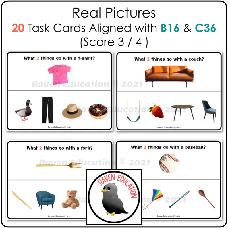 Associated Pictures Task Cards (aligned With ABLLS-R B16 & C36) - Etsy