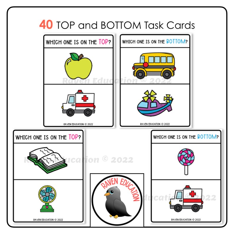 TOP and BOTTOM Task Cards - Etsy