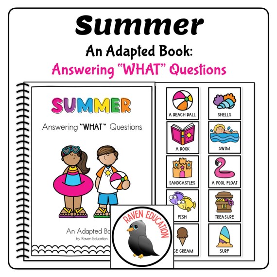 Summer an Adapted Book: Answering what Questions | Etsy