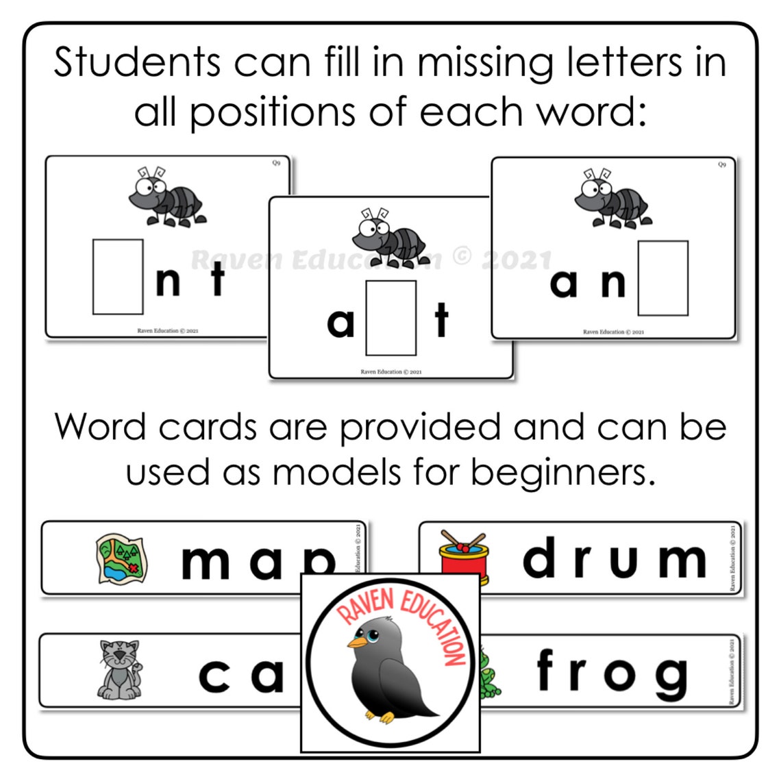 Missing Letters Task Cards - Etsy