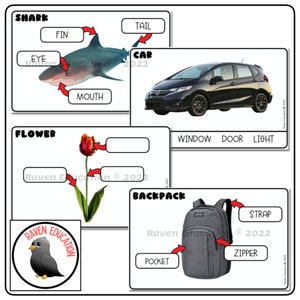 Parts of Objects Cards (aligned With ABLLS-R C23 + G12) - Etsy