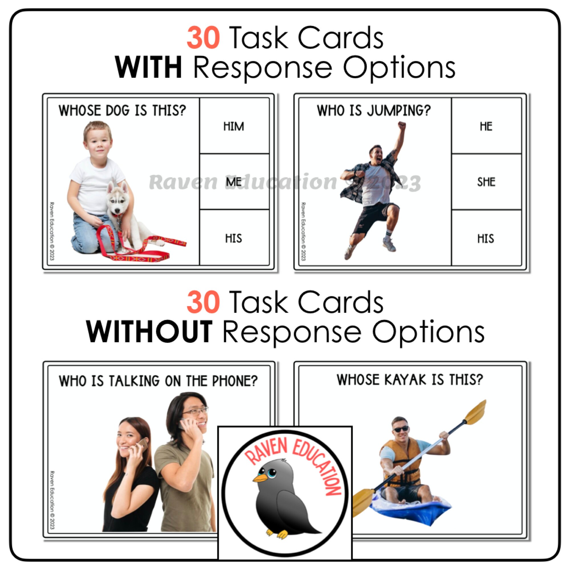 Labeling Pronouns Task Cards: He - She - They - His - Hers - Theirs ...