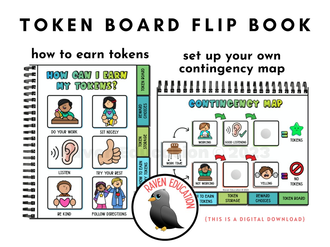 Token Board Flip Book | Visual Schedule | First - Then Board ...