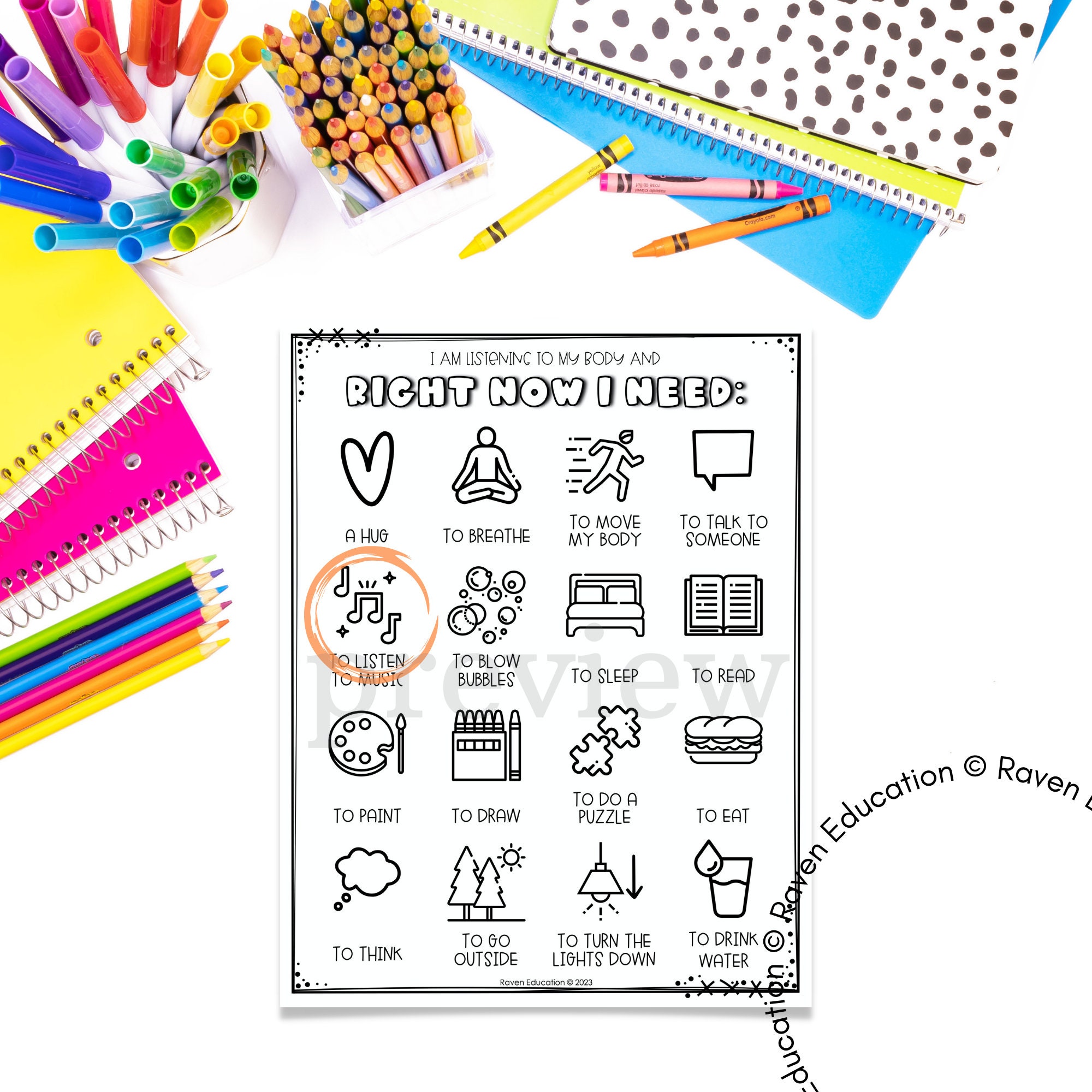 Emotions (mood) Check-in and Tracking Worksheets | Kids | Special ...