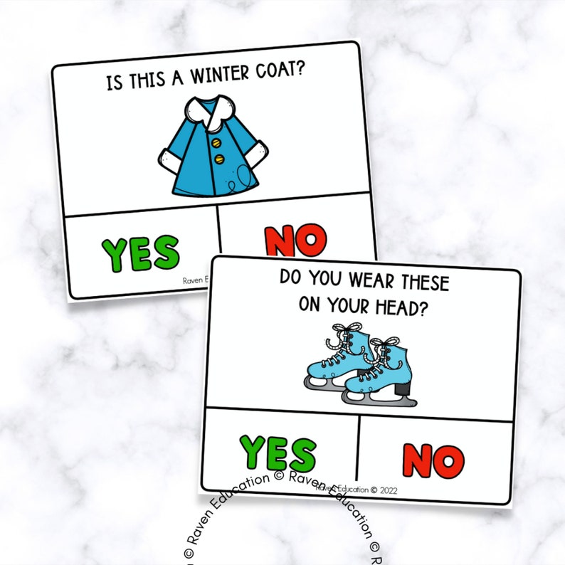Winter: YES or NO Question Task Cards - Etsy