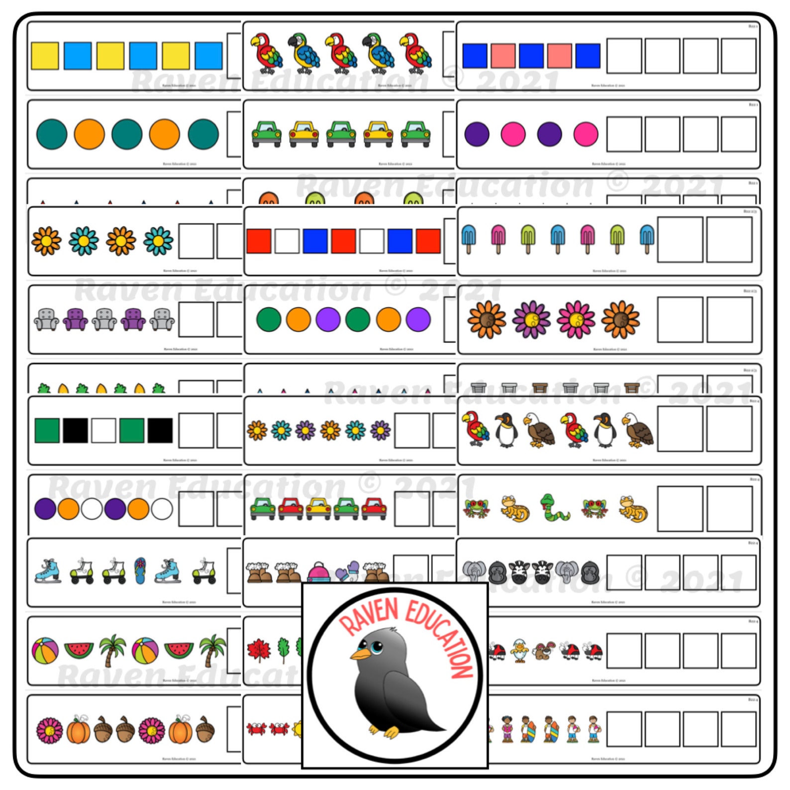 Extend A Sequence Pattern Task Cards - Etsy