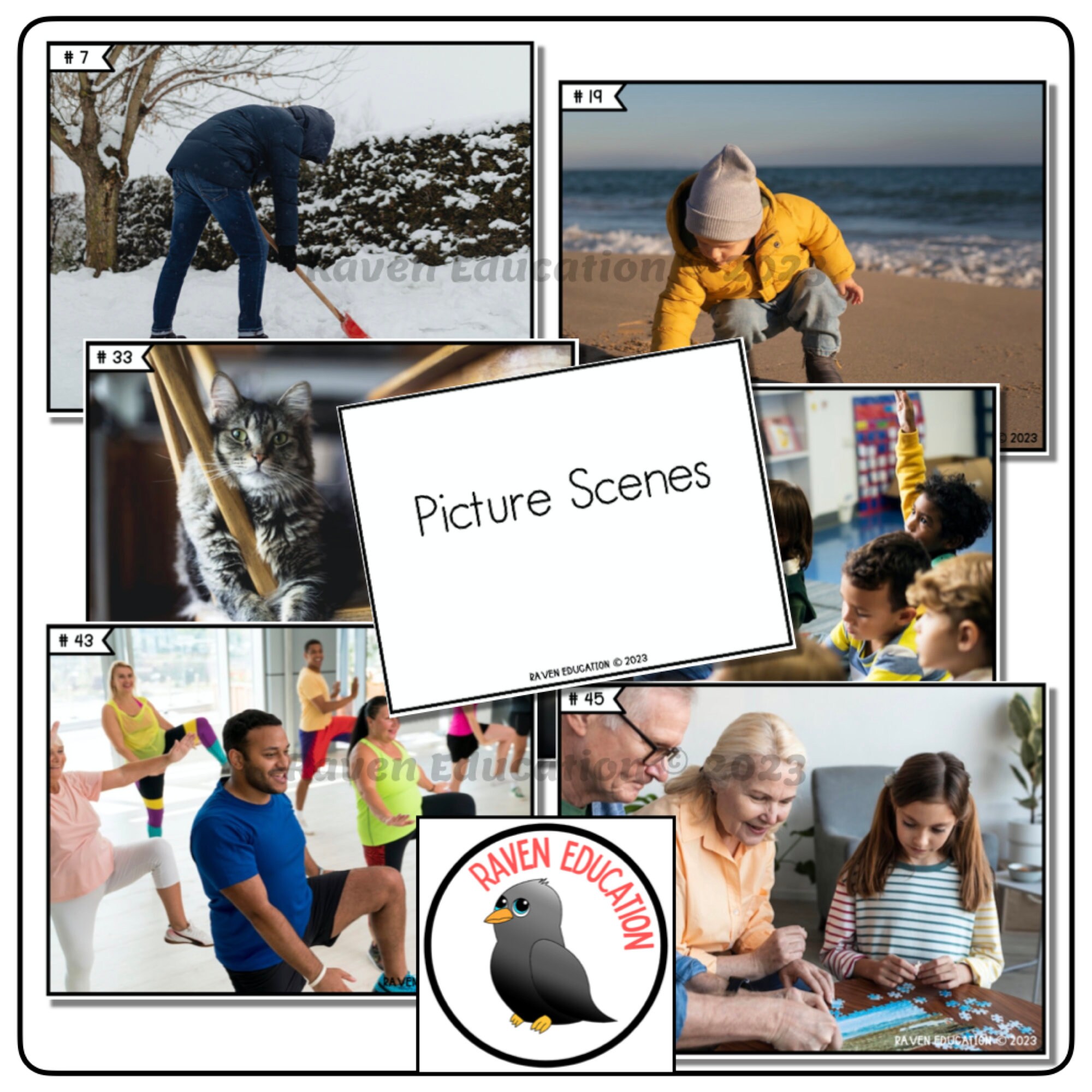45 Real Picture Scenes Set #2 (creative Writing / Inferencing / Wh ...