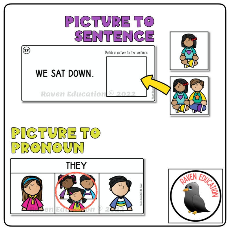Receptive Pronouns Task Cards (aligned With ABLLS-R Task C52) - Etsy