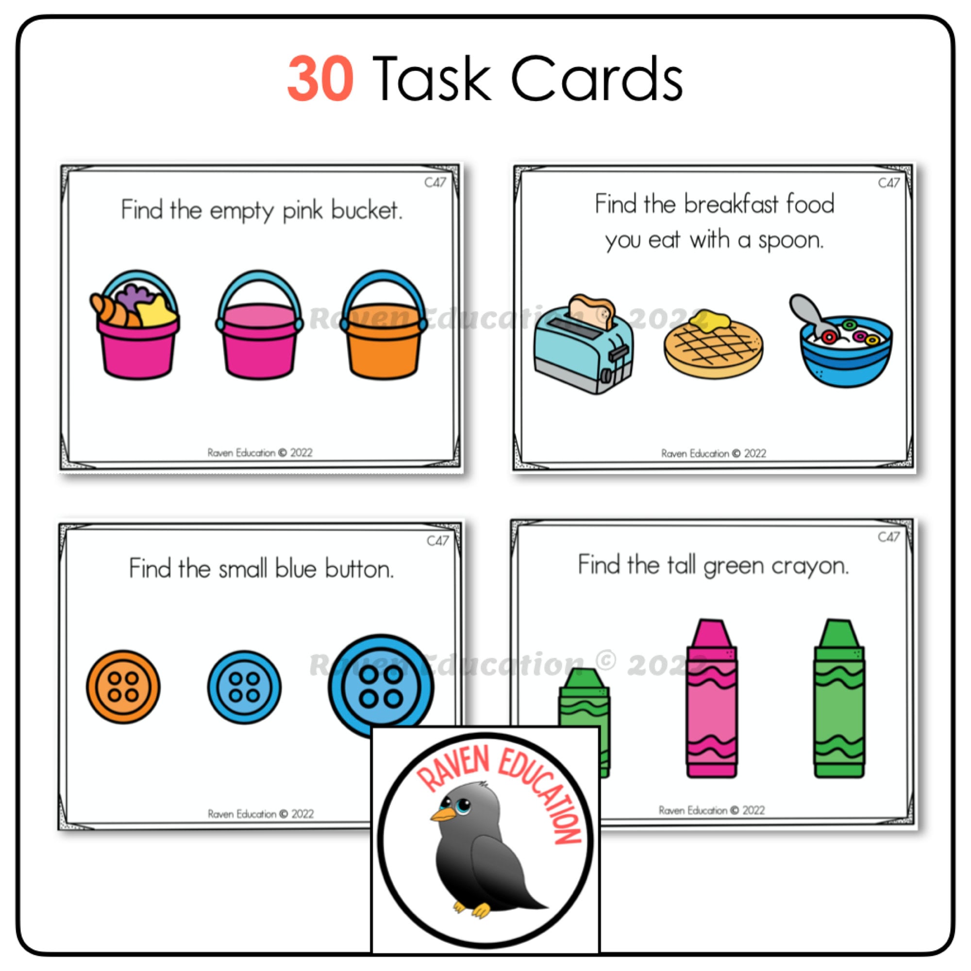 Select Items With 2 Characteristics - Task Cards (aligned With ABLLS-R ...