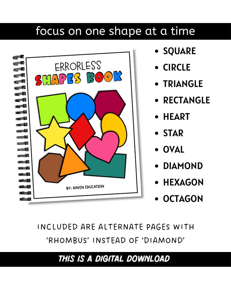 Errorless Shapes Book (matching | Interactive | Adapted | Special ...
