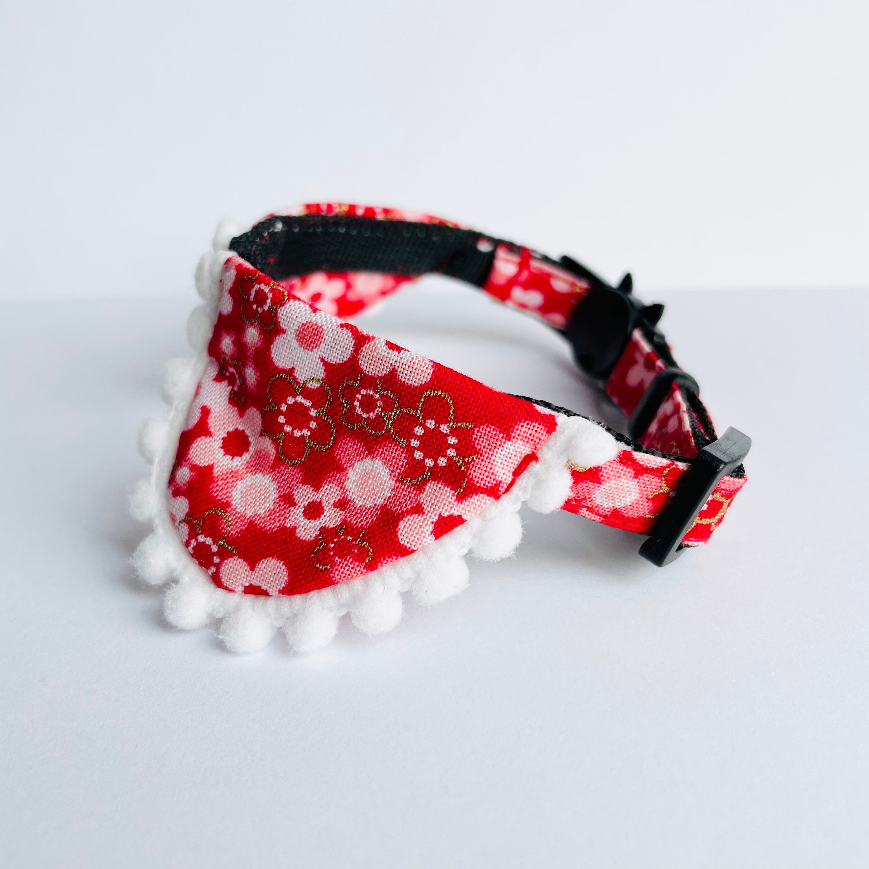 Cherry Blossom Floral, Lunar New Year, Red Pink Pom Pom, Peter Pan Cat ...