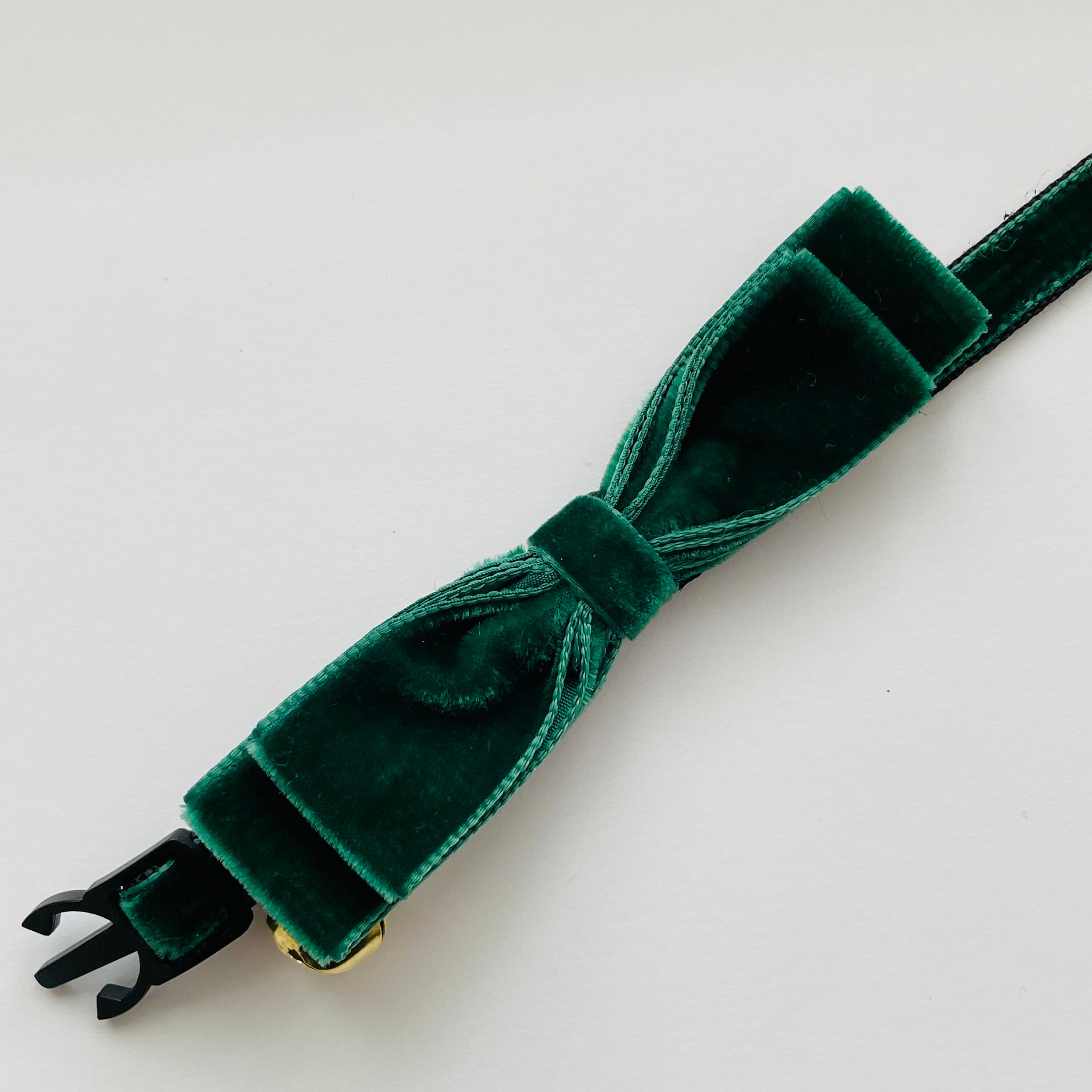 Emerald Green Velvet Cat Bow, Cat Collar, Kitten Collar, Cat Breakaway ...