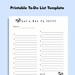 Printable to Do List Template, Print at Home Activity List, Daily to Do ...