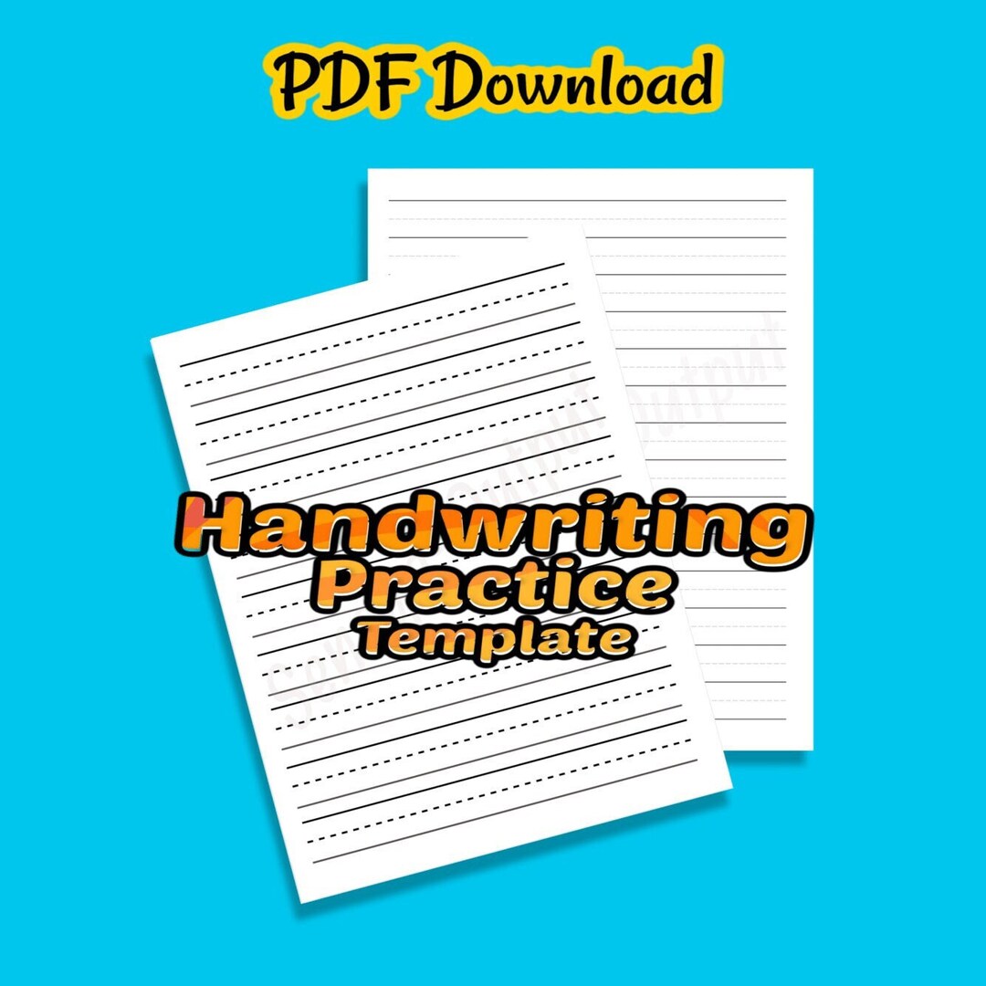Handwriting Practice Template for Kids, Supplemental Writing ...