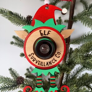 Santa Cam Ornament, Elf Surveillance Cam Ornament, Christmas Ornament ...