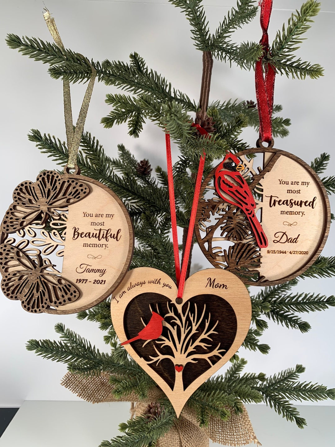 Memorial Ornament, Personalized in Memory of Ornament, Remembrance Gift ...