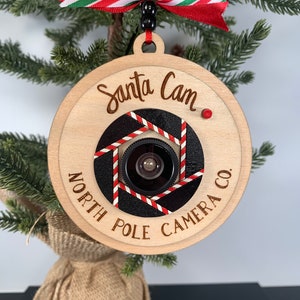 Santa Cam Ornament, Elf Surveillance Cam Ornament, Christmas Ornament ...