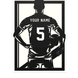 Personalized Sports Sign, Custom Football Sign, Sports Trophy, Soccer ...