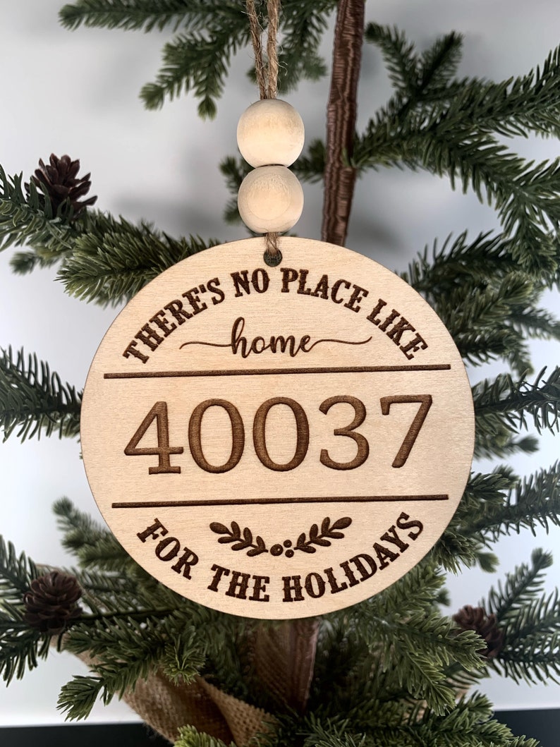 Zip Code Ornament Christmas Ornament Personalized Ornament - Etsy
