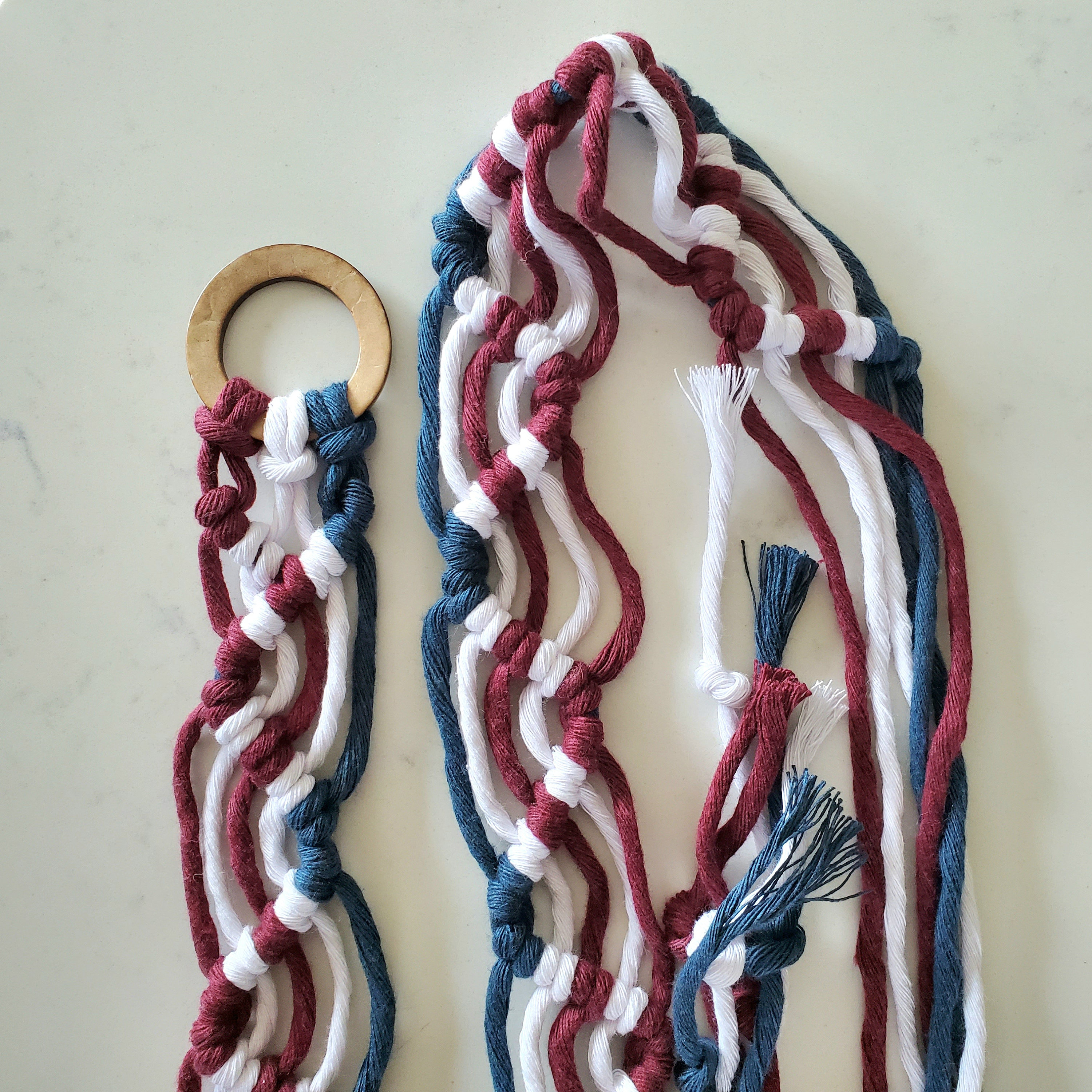 Patriotic American Belt - Red, White, Blue Macrame Belt, July 4th - Etsy