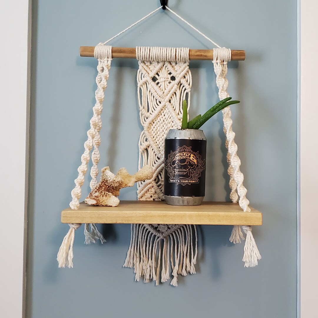 Natural Macrame Shelf - Etsy