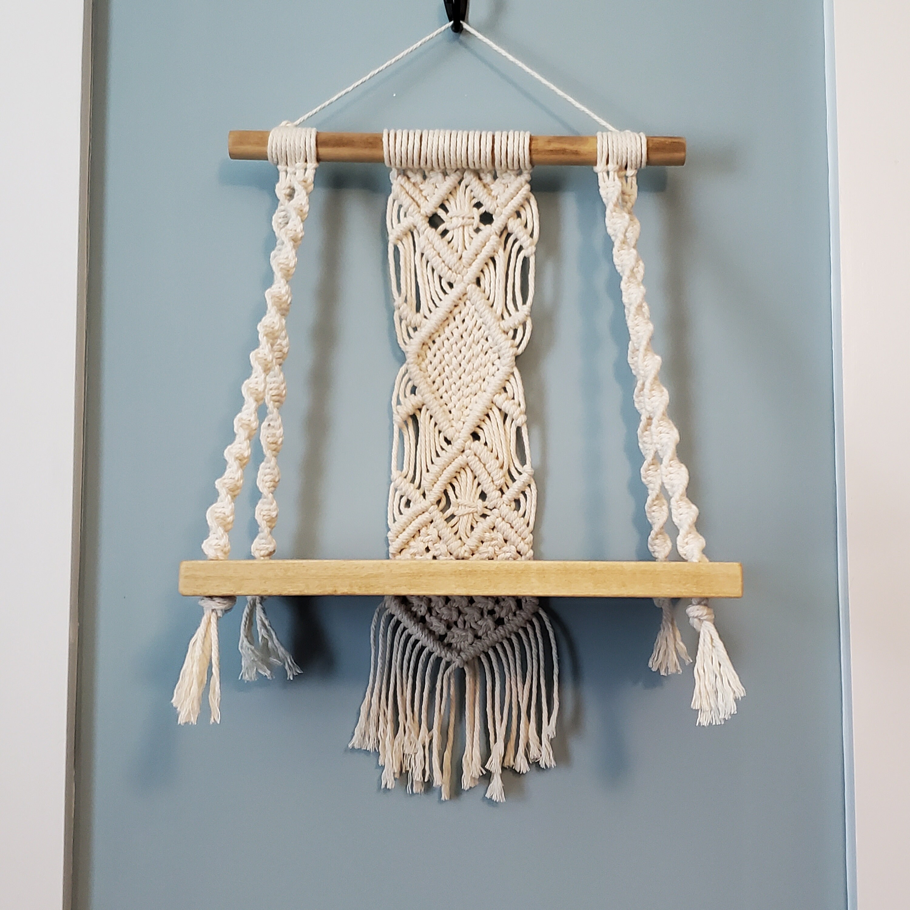 Natural Macrame Shelf - Etsy