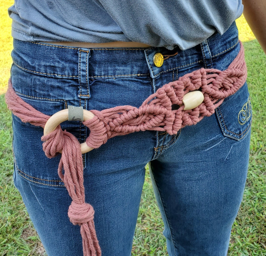 Beaded Boho/western Macrame Belt Multiple Color Options - Etsy