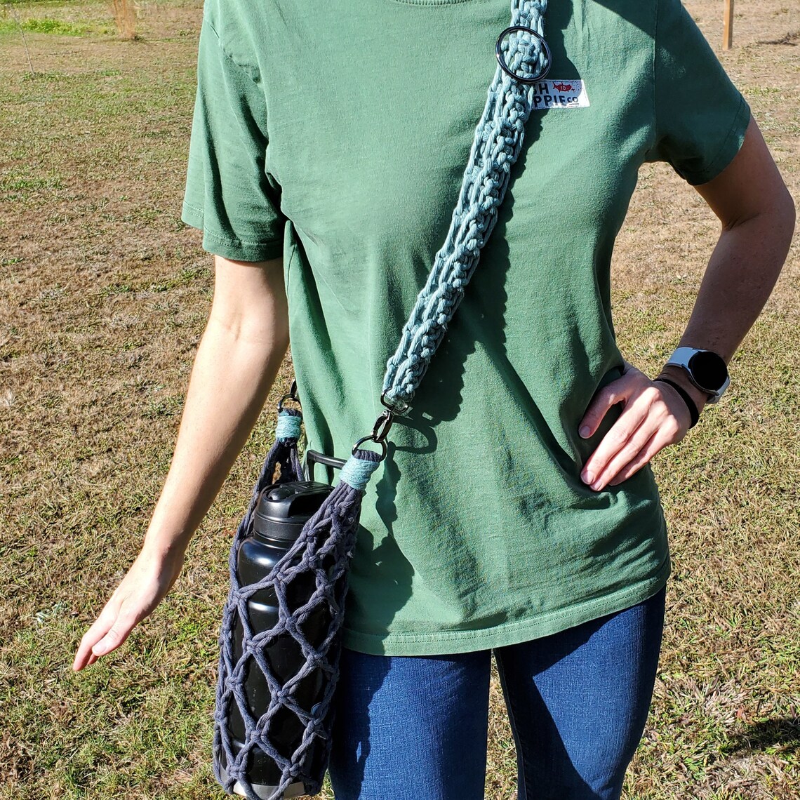 Handmade Macrame Beverage Carrier Set - Etsy