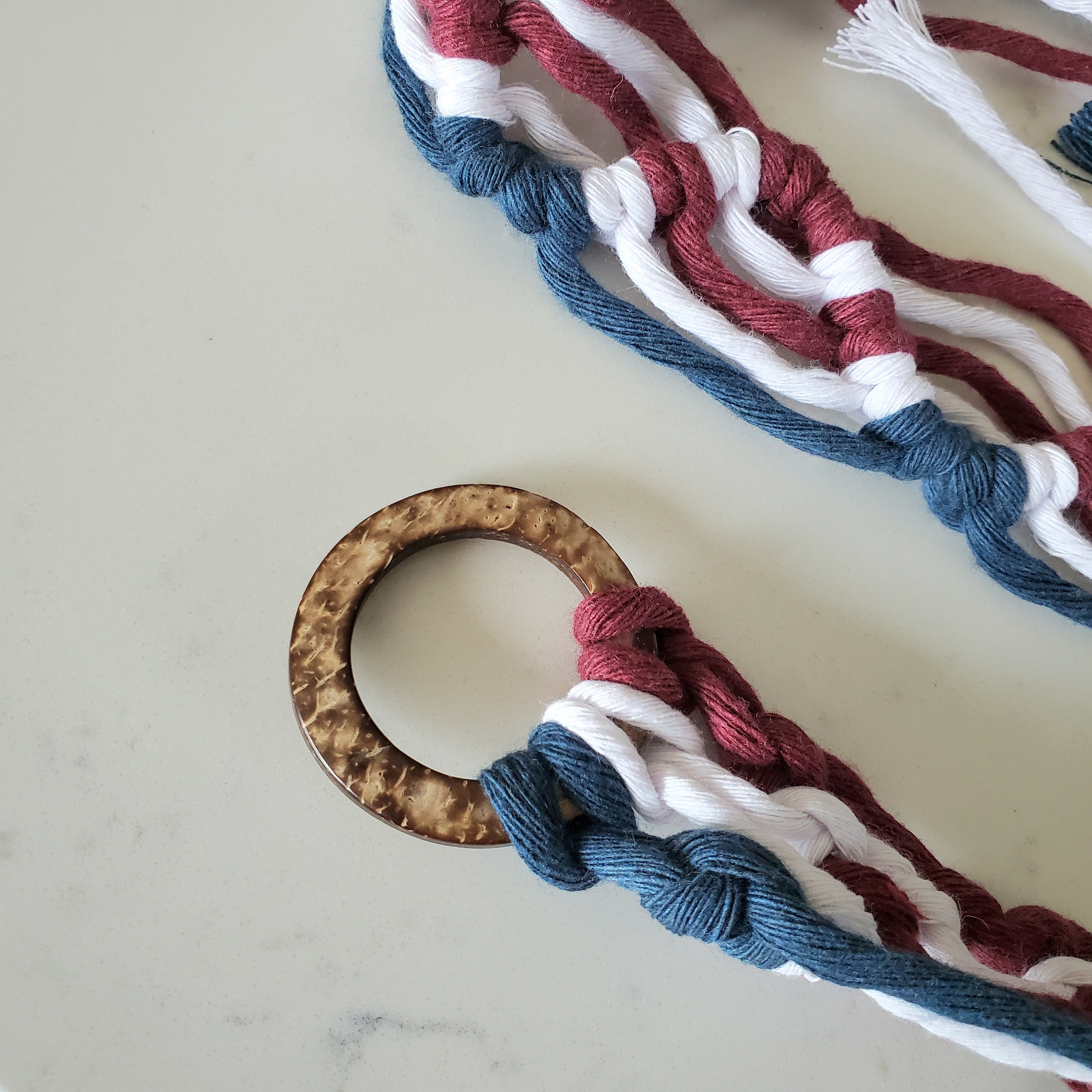 Patriotic American Belt - Red, White, Blue Macrame Belt, July 4th - Etsy