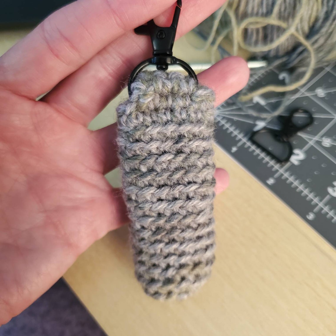 Crochet Chapstick Holder Pattern for Keychain *PDF Pattern* - Etsy