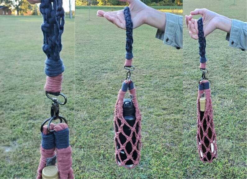 Handmade Macrame Beverage Carrier Set - Etsy