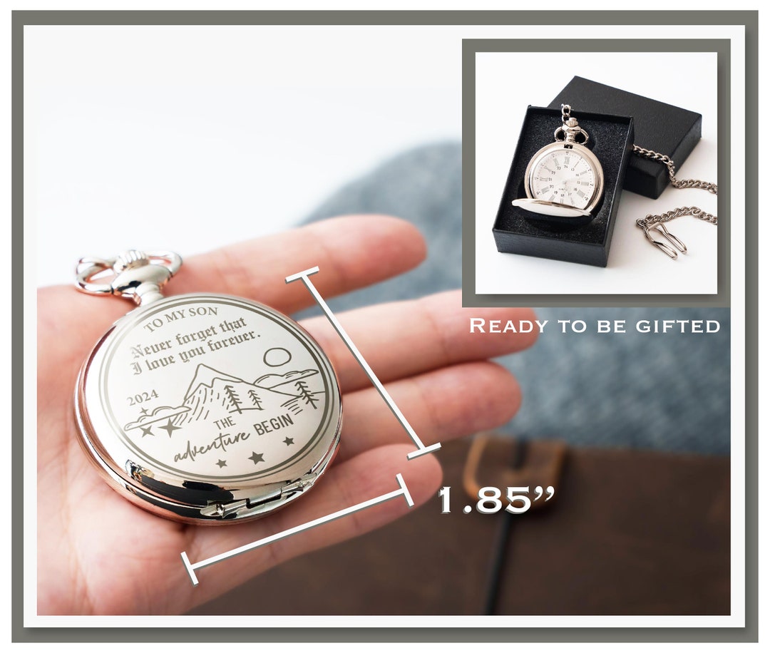 Personalized Engraved Pocket Watches Gift for Him Custom Groomsmen ...