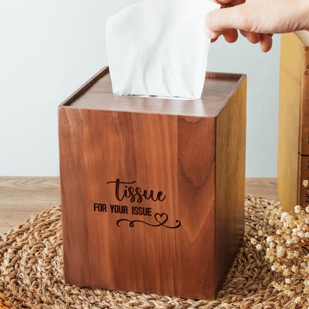 Walnut Tissue Box Cover, Christmas Home Gifts, Personalized ...