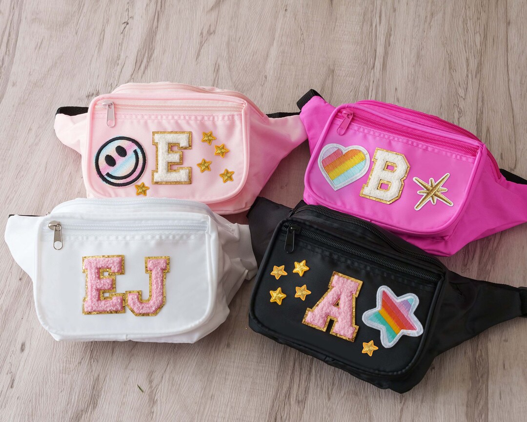 Nylon Fanny Pack, DIY Set of 9 Patch Fanny Pack, Fanny Packs for Girl ...