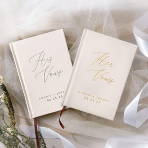 Wedding Vow Books , Set of 2 Vow Booklets for Bride & Groom , Books ...