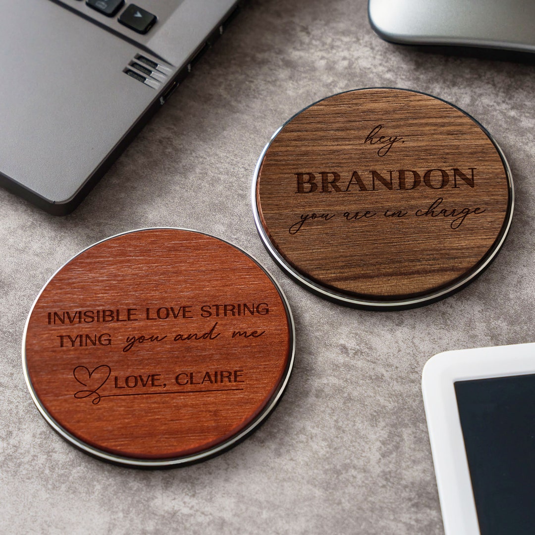 Custom Wooden Wireless Personalized Wireless Charger for iPhone for ...