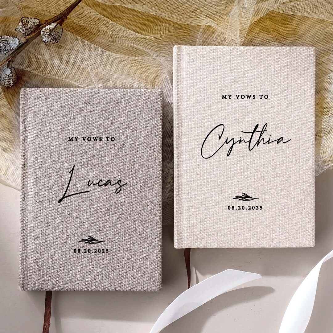 Wedding Vow Books Set of 2 Vow Booklets for Bride & Groom Books ...