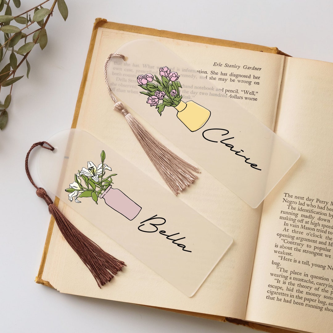Birth Flower Acrylic Bookmark, Birthday Gifts for Book Lover, Best ...