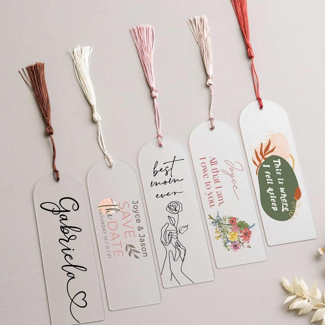 Personalized Acrylic Bookmark, Mom Christmas Gift, Personalized ...