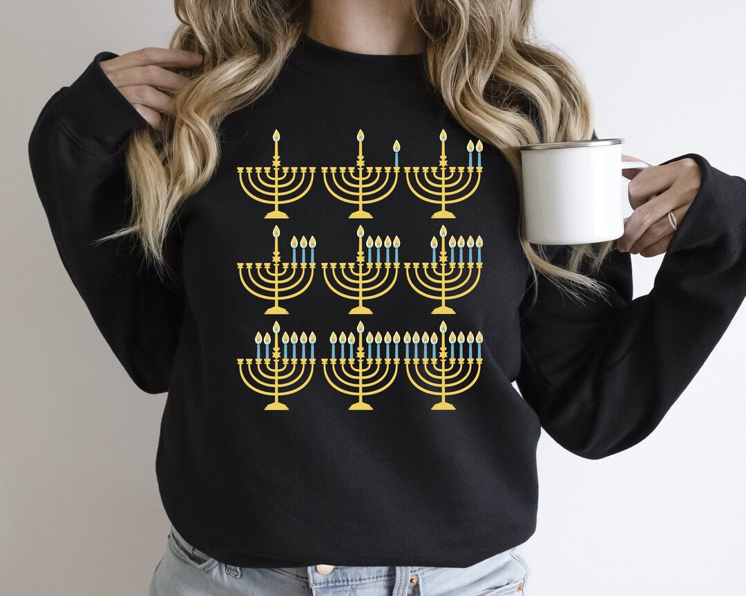 Menorah Hanukkah Sweatshirt: Happy Chanukah Sweater 2025 - Etsy
