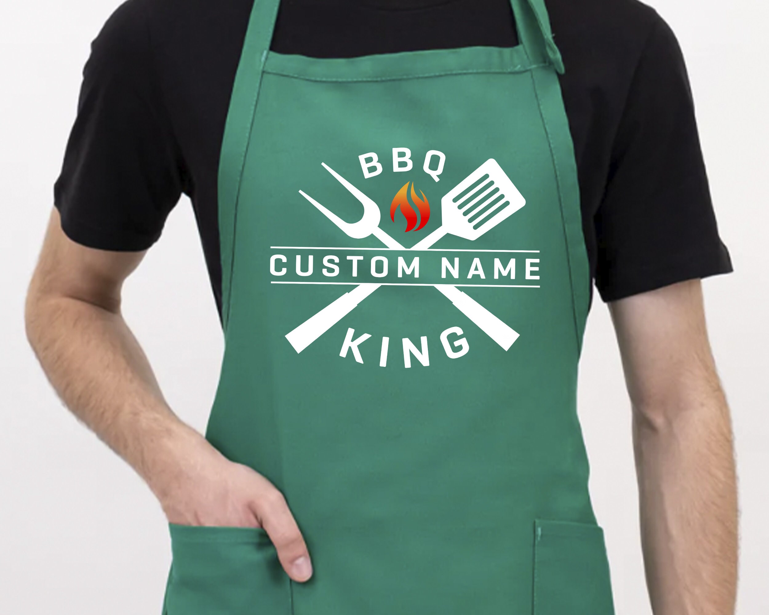Personalized BBQ Apron: Custom Name Chef Apron - Etsy