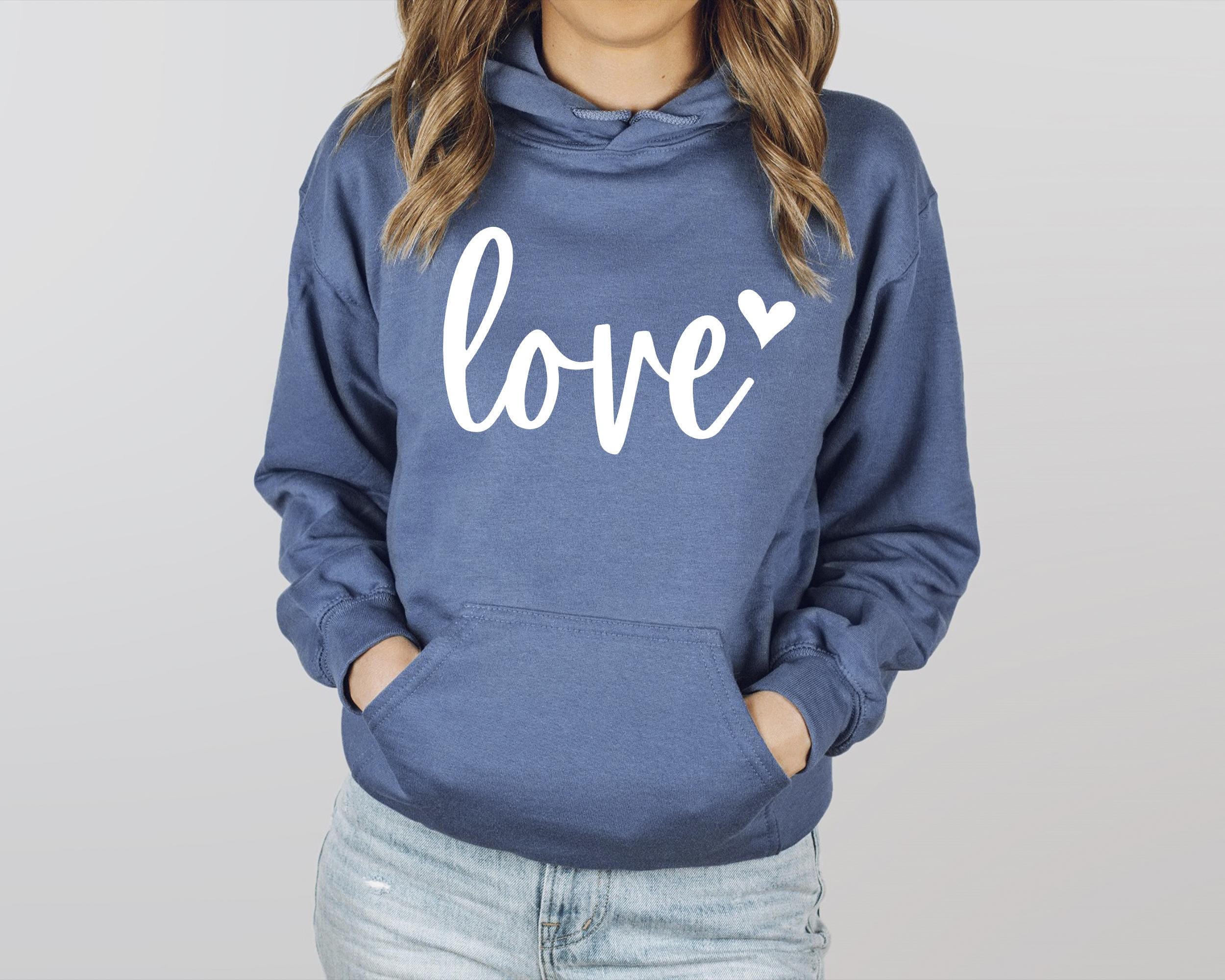Love Heart Sweatshirt: Valentines Day Couple Hoodie - Etsy