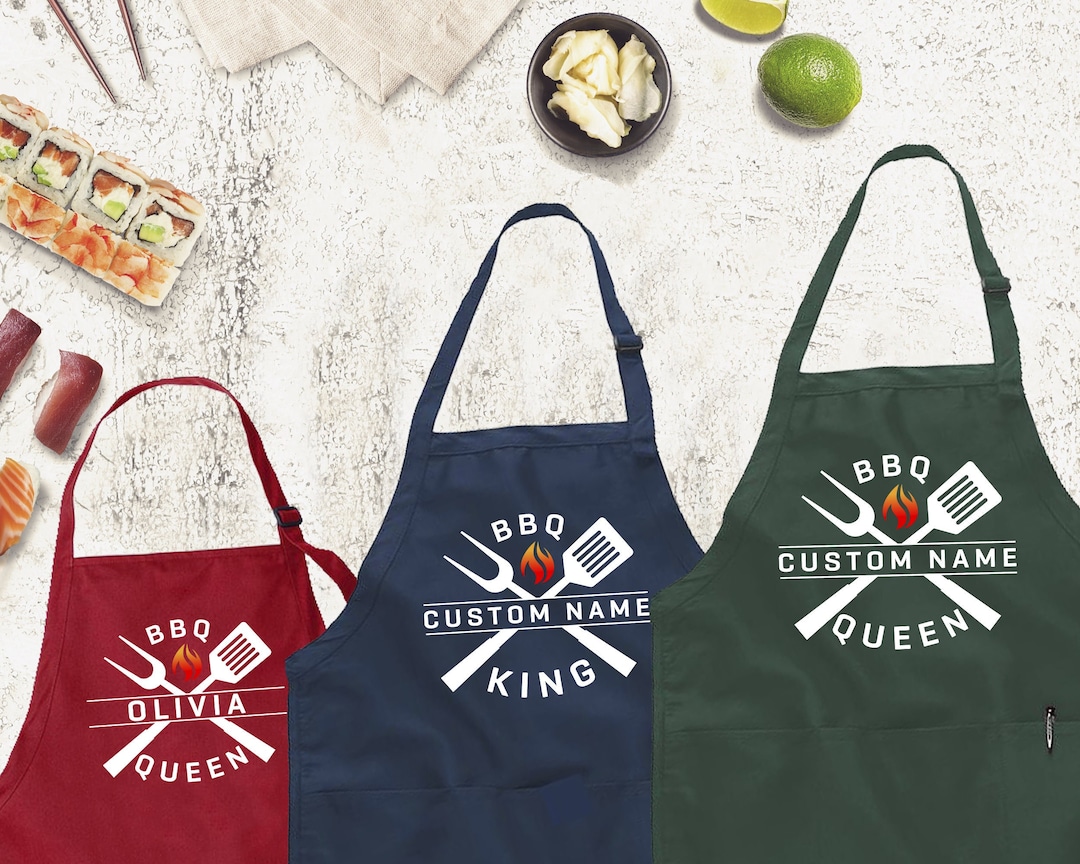 Personalized BBQ Apron: Custom Name Chef Apron - Etsy