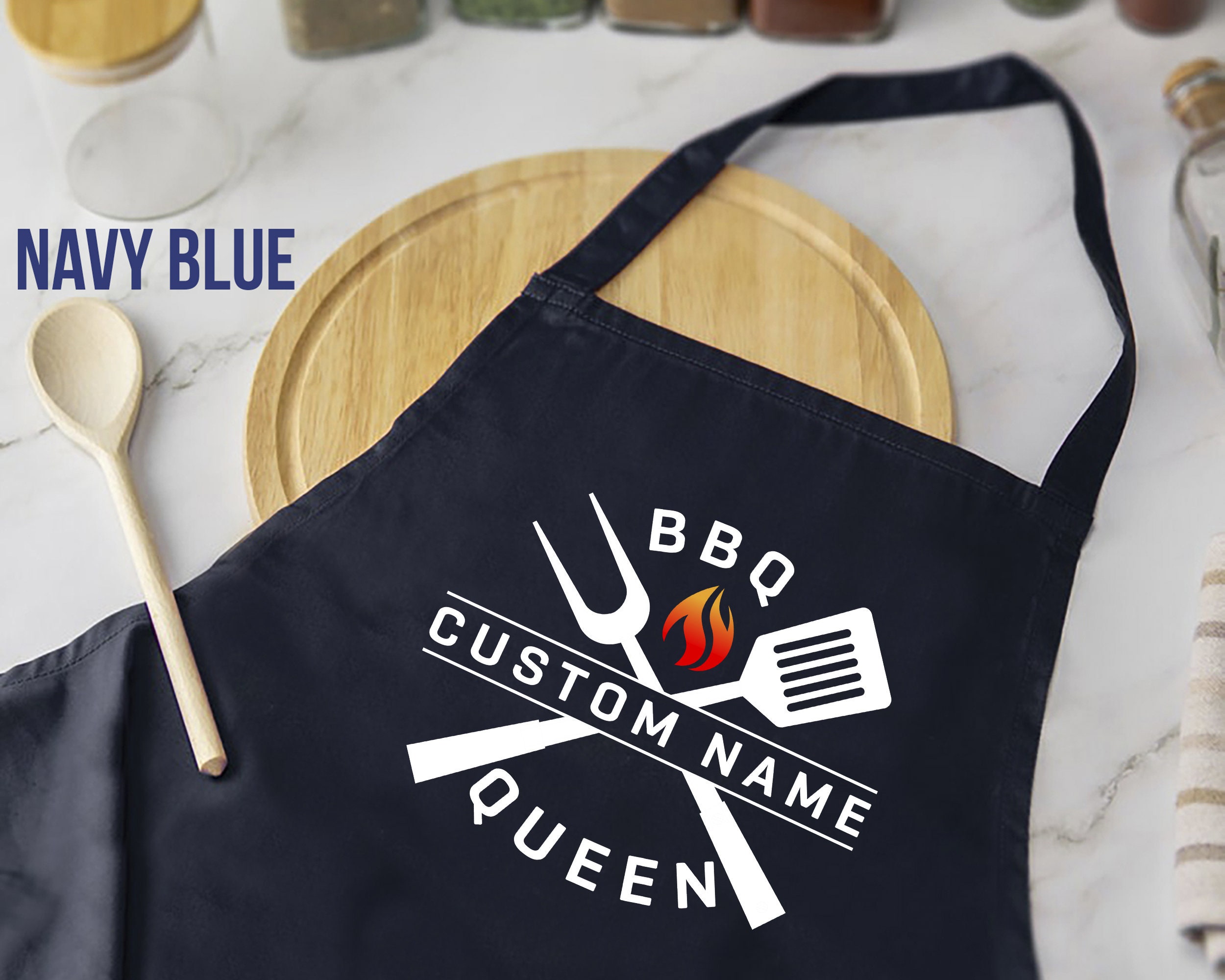 Personalized BBQ Apron: Custom Name Chef Apron - Etsy